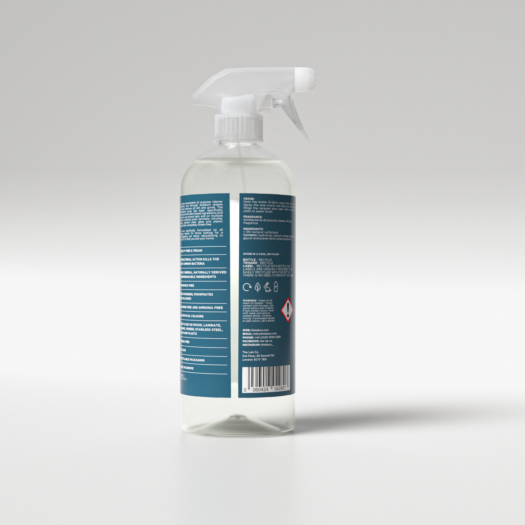 Anti Bac All Purpose Cleaner - Fragrance Free Spray - The Lab Co.